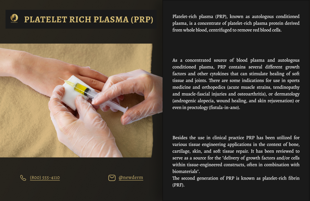 PLATELET-RICH PLASMA (PRP) - NewDrem